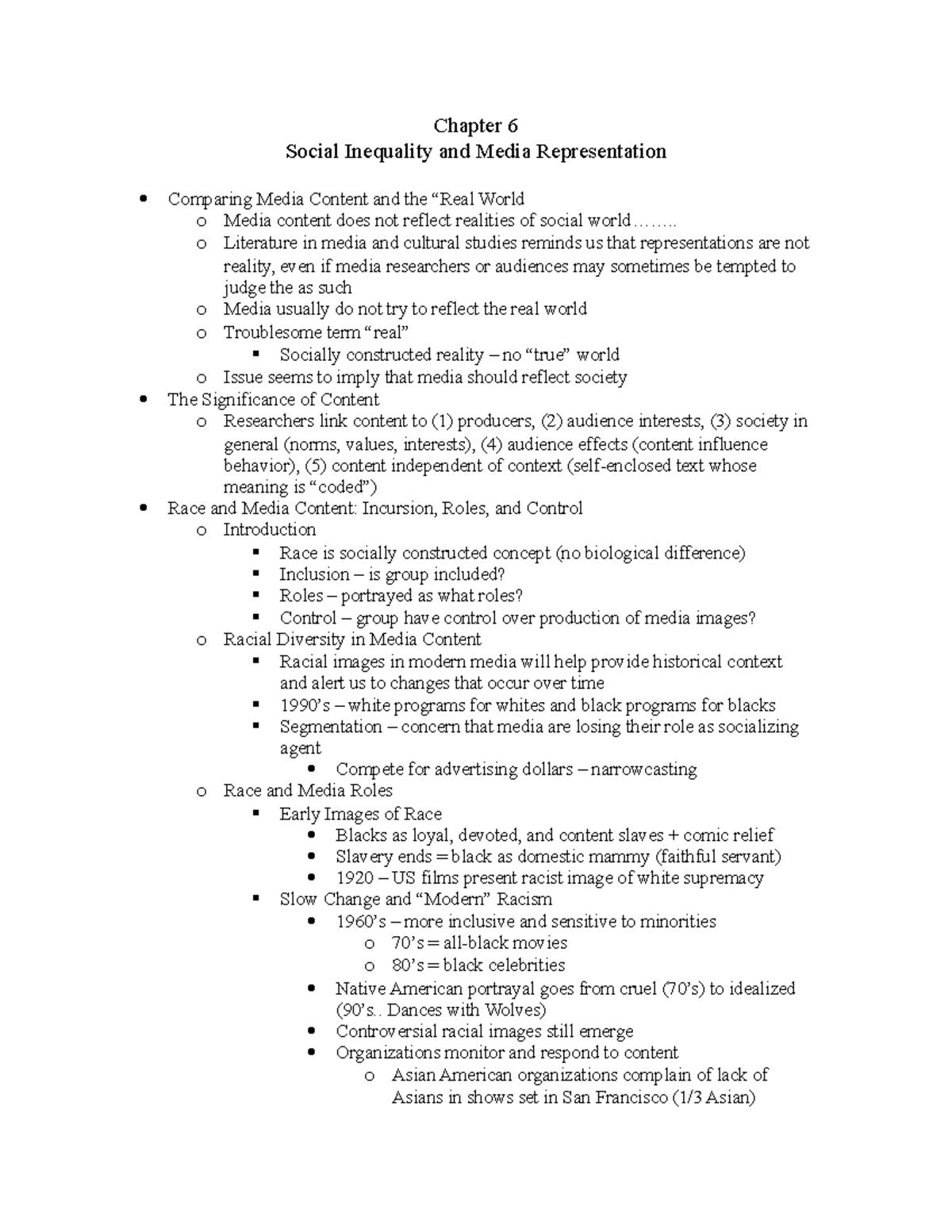 Textbook Notes / Media and Society / Social Inequality and Media ...