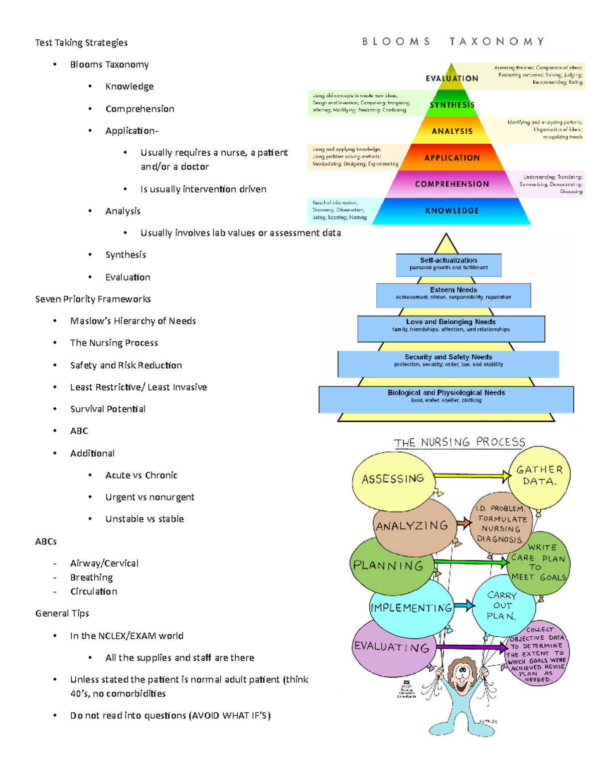 Test Taking Strategies - Test Taking Strategies Blooms Taxonomy ...
