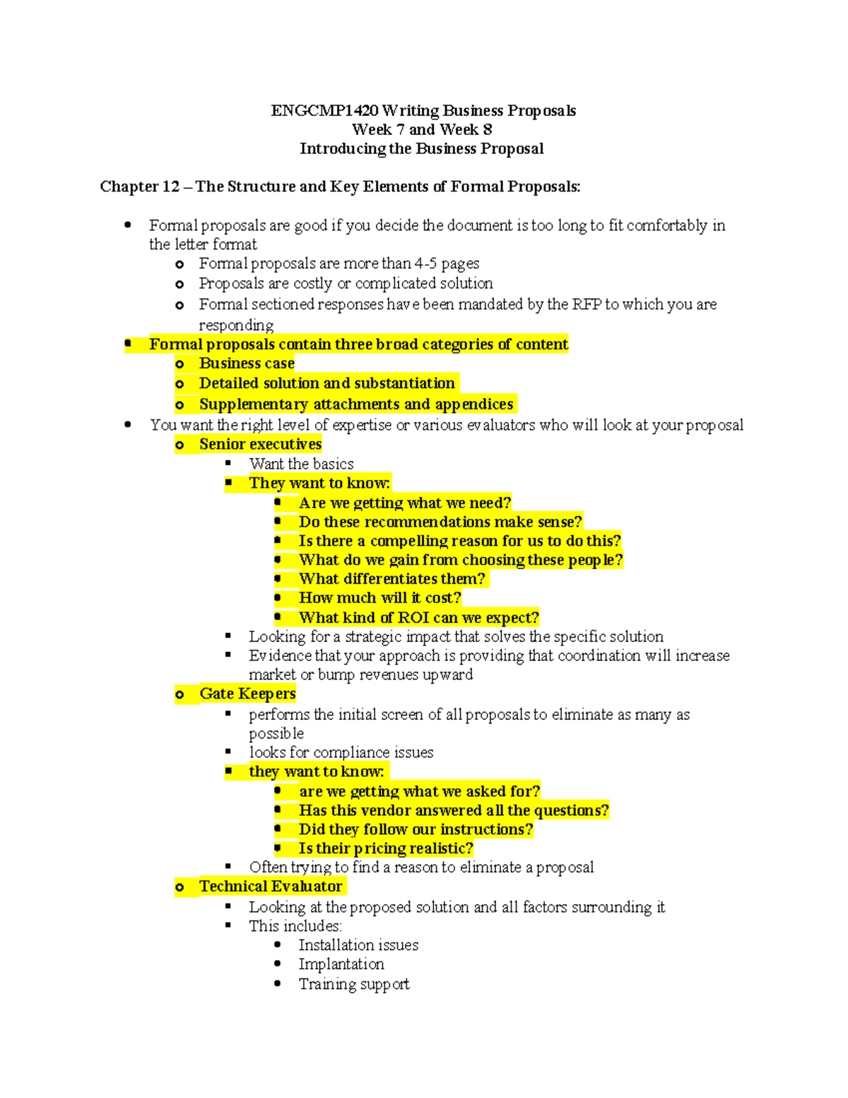 Chapter 12 Starting to Write the proposal - ENGCMP1420 Writing Business ...