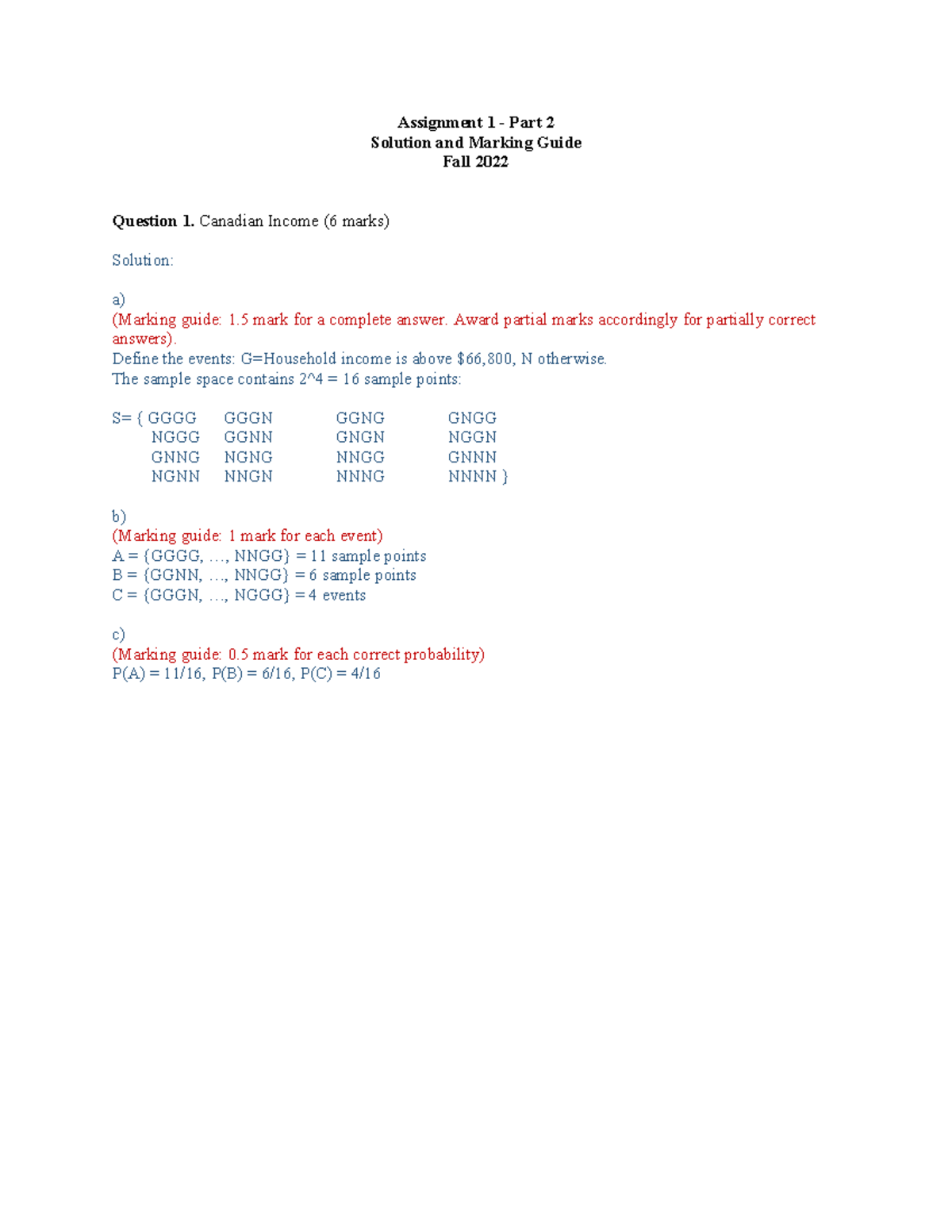 Assignment 1 Part 2 Solution And Marking Guide Assignment 1 Part 2 Solution And Marking