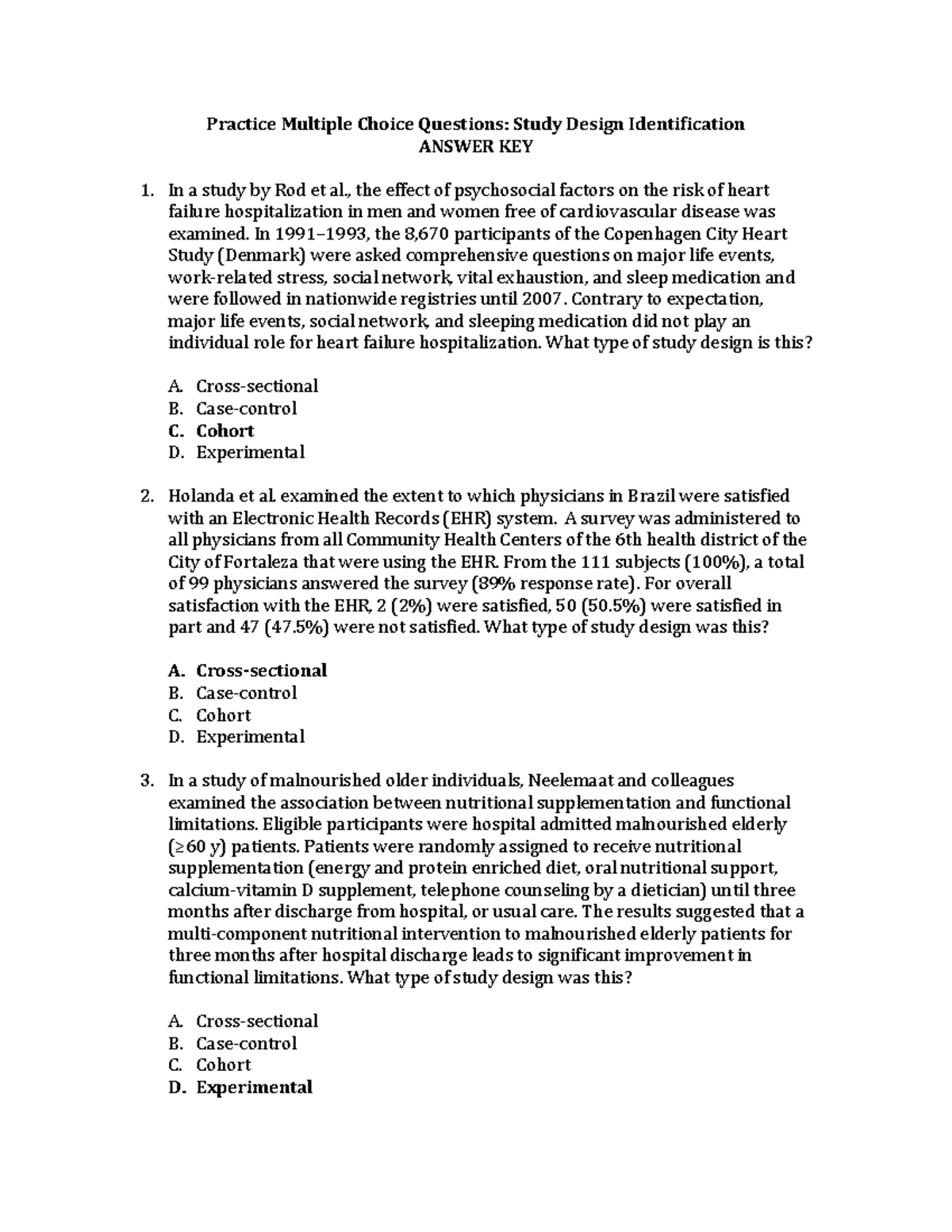 Answerkey-Studydesign Practice-1 ...