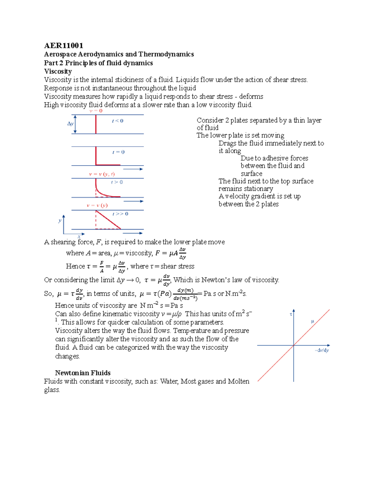 2b Fluid dynamics Bernoullis-1 - AER Aerospace Aerodynamics and ...