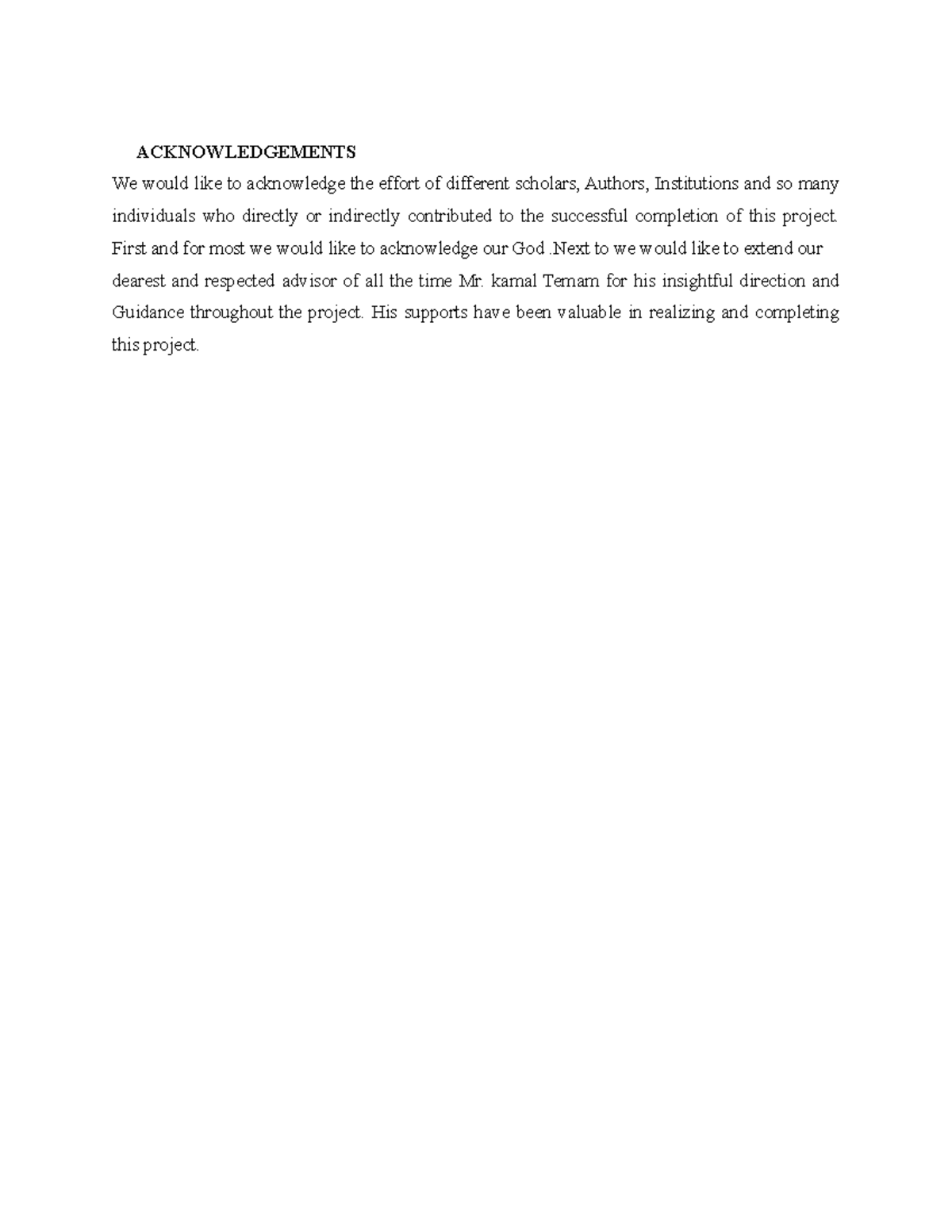 Sieve Project cc - important - ACKNOWLEDGEMENTS We would like to ...