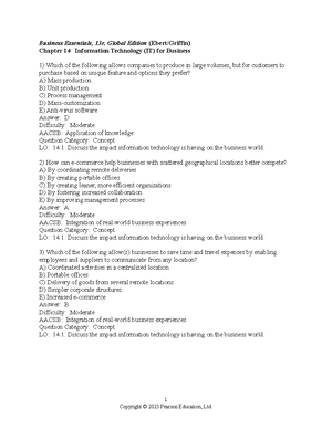 Ebert be13 tb 16 - ch 16 - Business Essentials, 13e, Global Edition ...