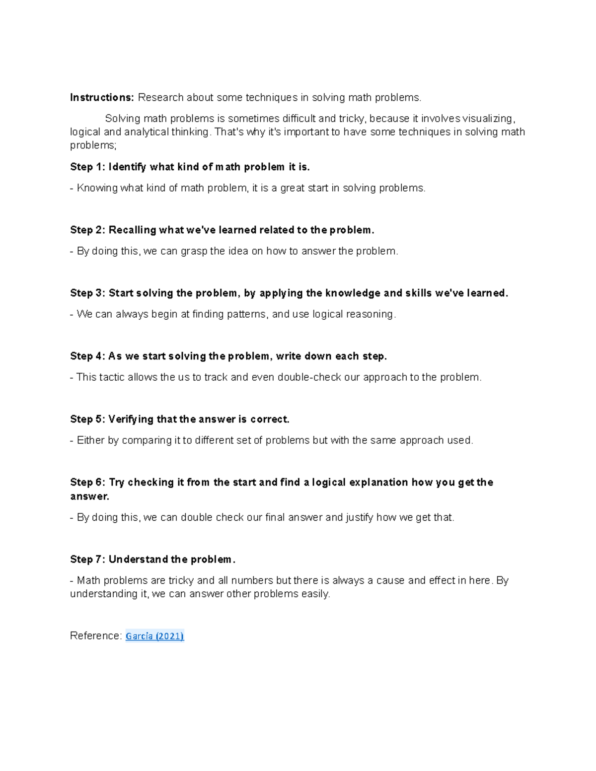 Mathematics in the Modern World Activity 1 - Instructions: Research ...