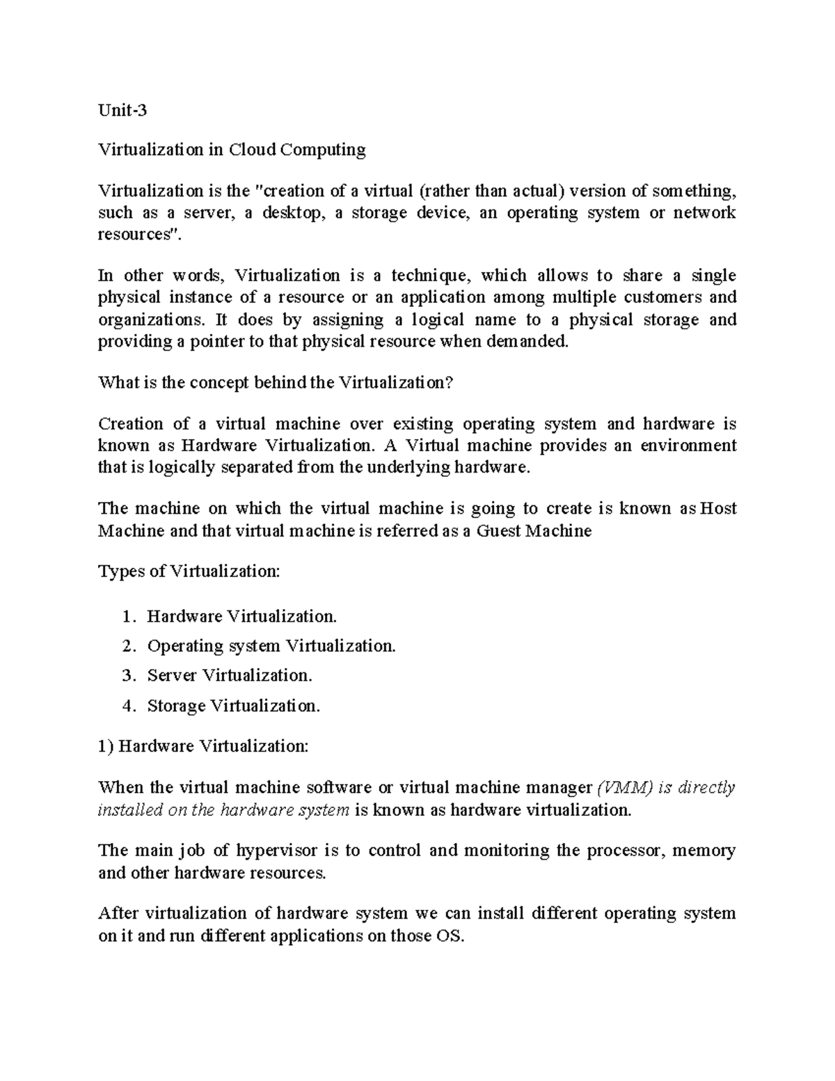 Unit 3 - these are handpicked notes for cloud computer - Unit ...