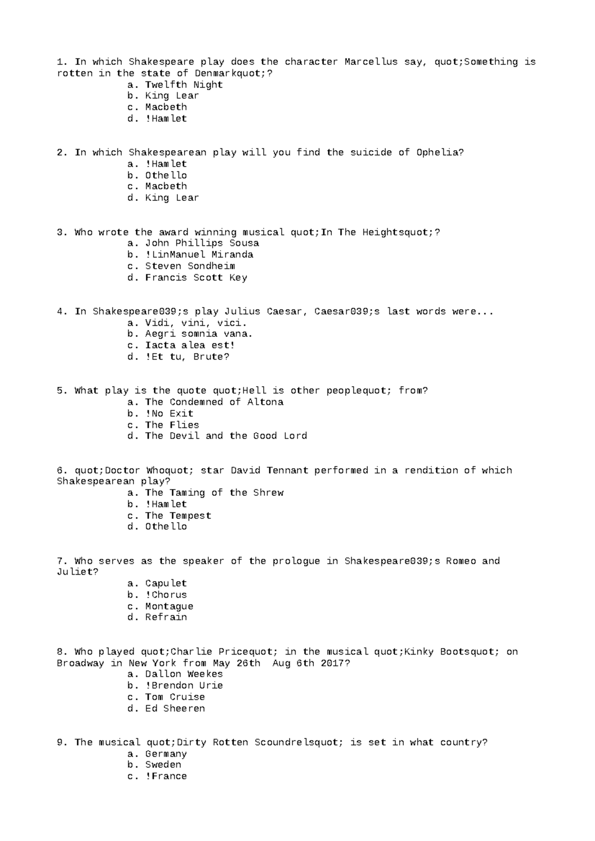 ECON250 Annotated Bibliography Spring 2023 8 - In which Shakespeare ...