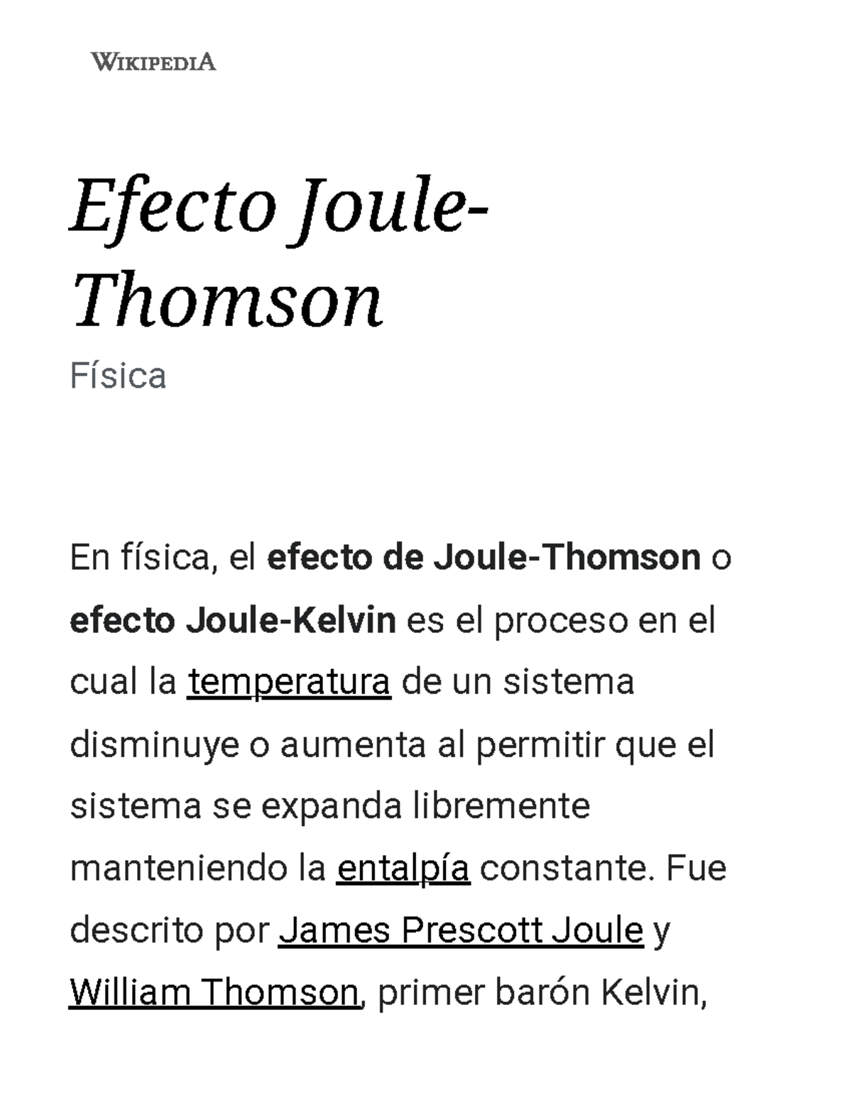 Efecto Joule-Thomson - Wikipedia, la enciclopedia libre - Efecto Joule ...