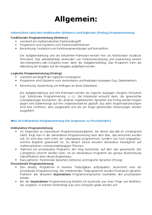 Deklarative Programmierung - FMI-IN0076 - Uni Jena - Studocu