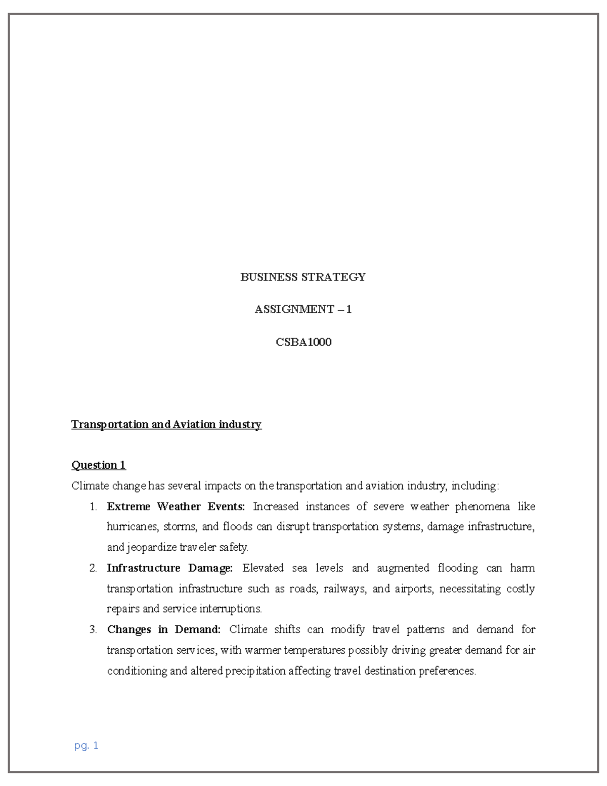 Group assignment 1 536591 1992622825 - BUSINESS STRATEGY ASSIGNMENT – 1 ...