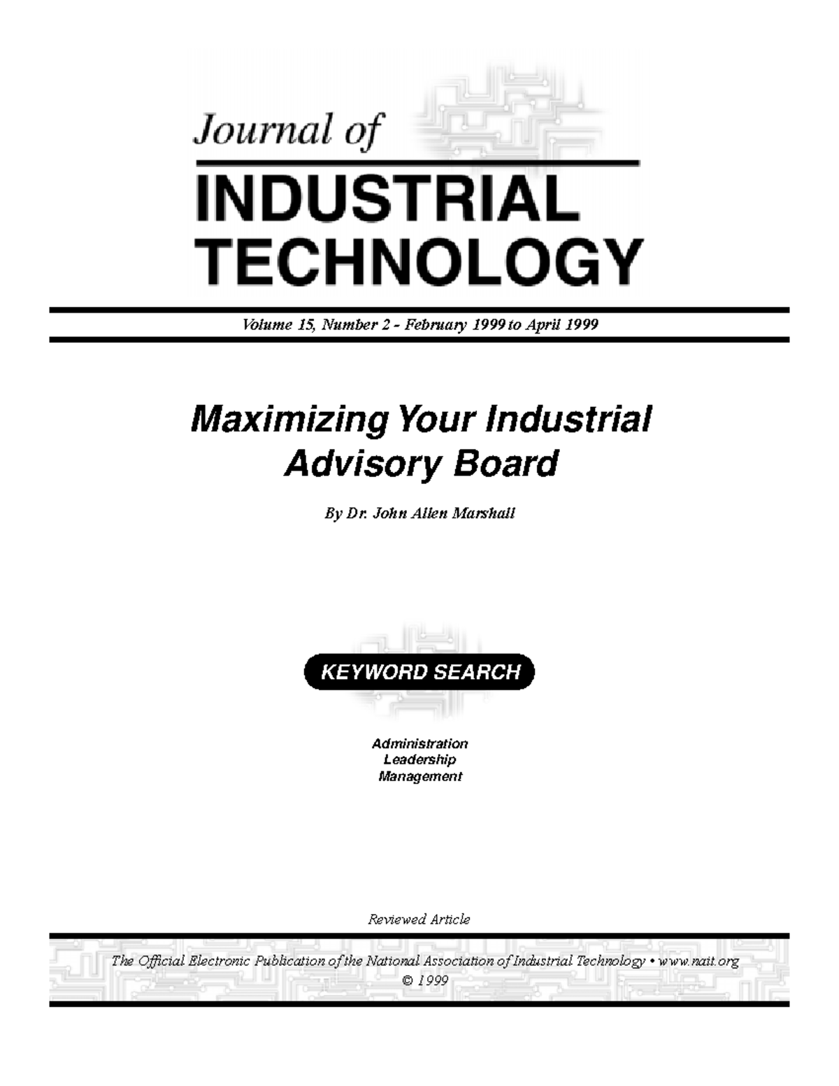 Industry - Notes de cours 1-5 - The Official Electronic Publication of ...