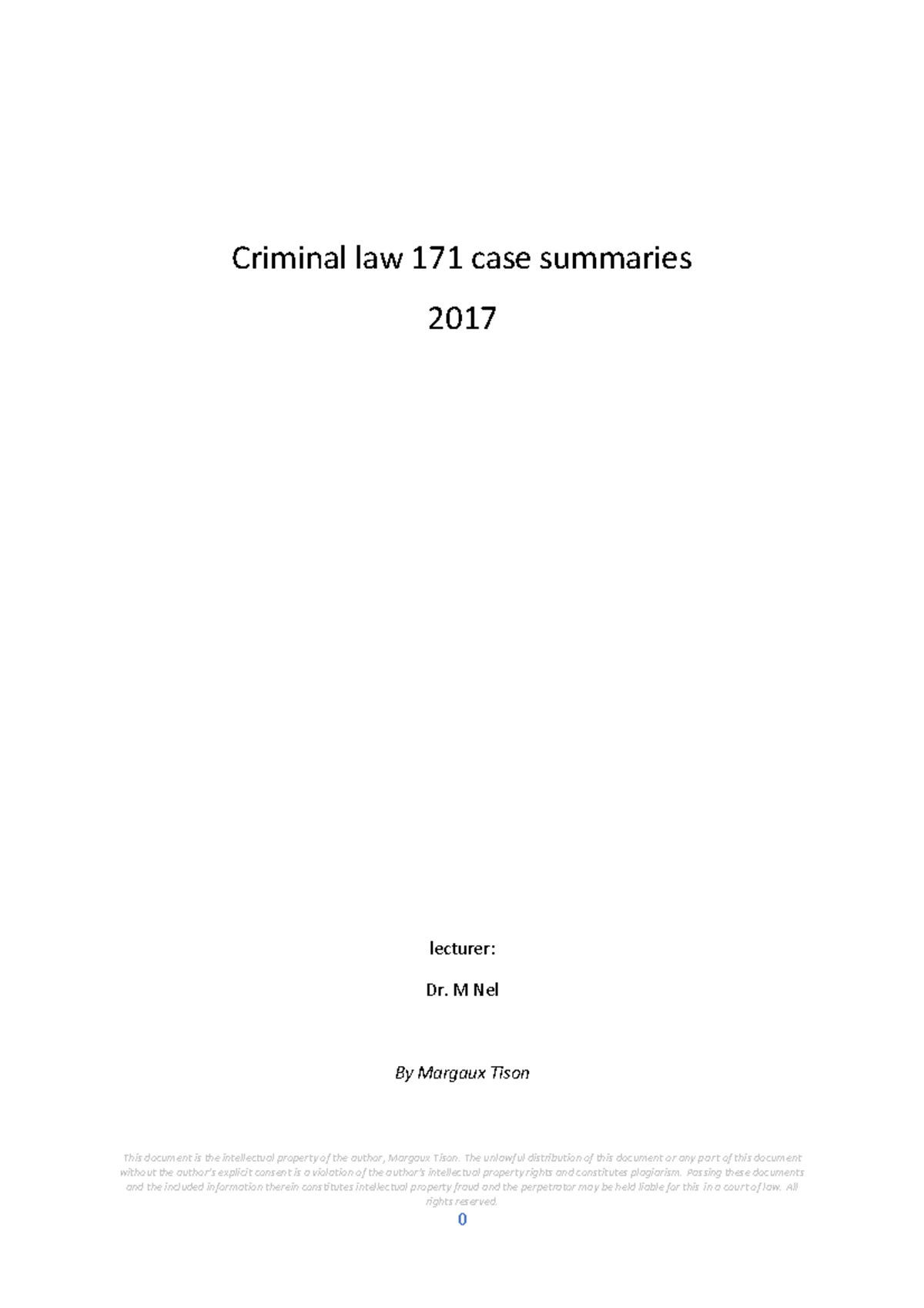 Criminal Law 171 Case Summaries Warning Tt Undefined Function 32 Warning Tt Undefined