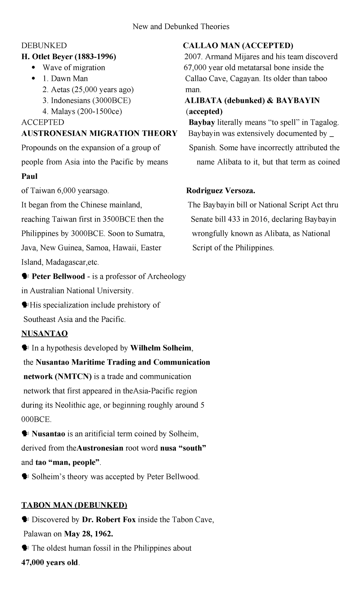 reviewer in history - New and Debunked Theories DEBUNKED CALLAO MAN ...