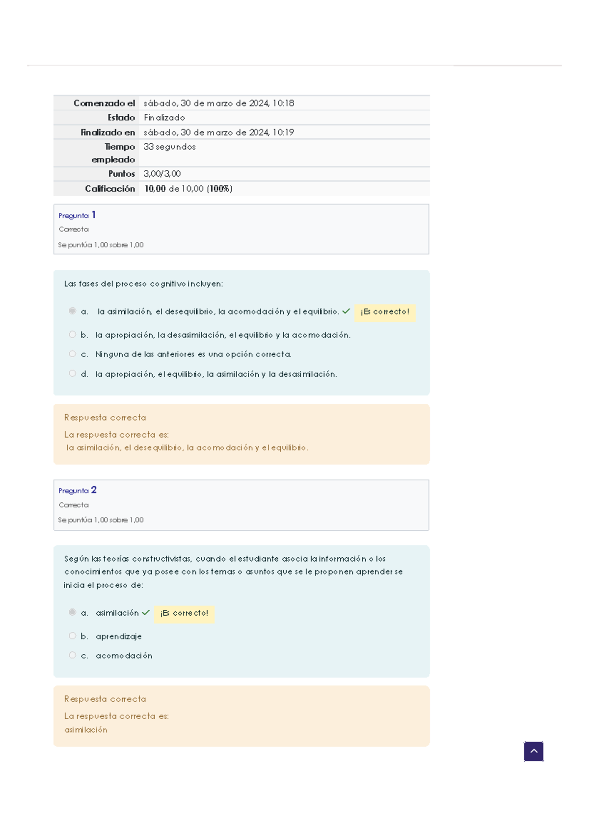 M1U1 Lección Revisión del intento tecnico - Comenzado el sábado, 30 de marzo de 2024, 10: Estado ...