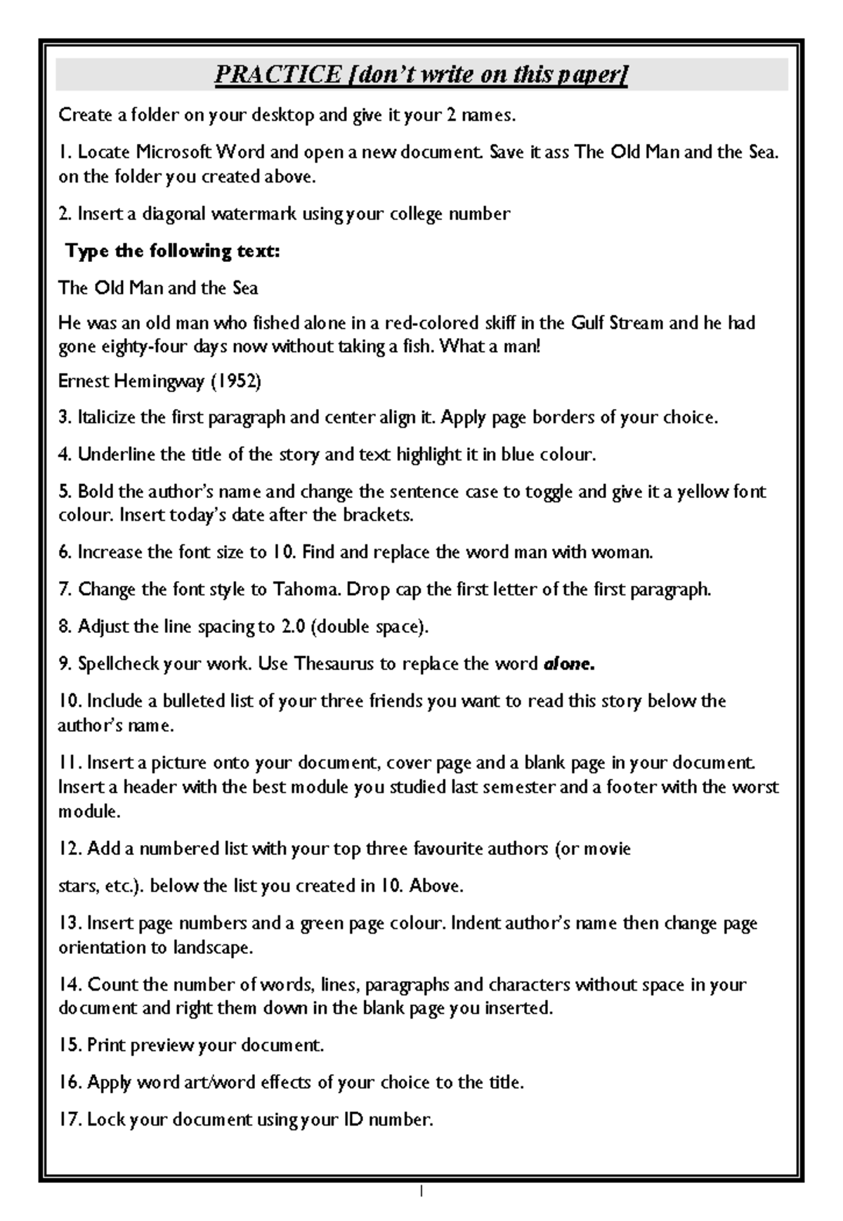 Basic Word - LEARNING PURPOSES - health records and information ...