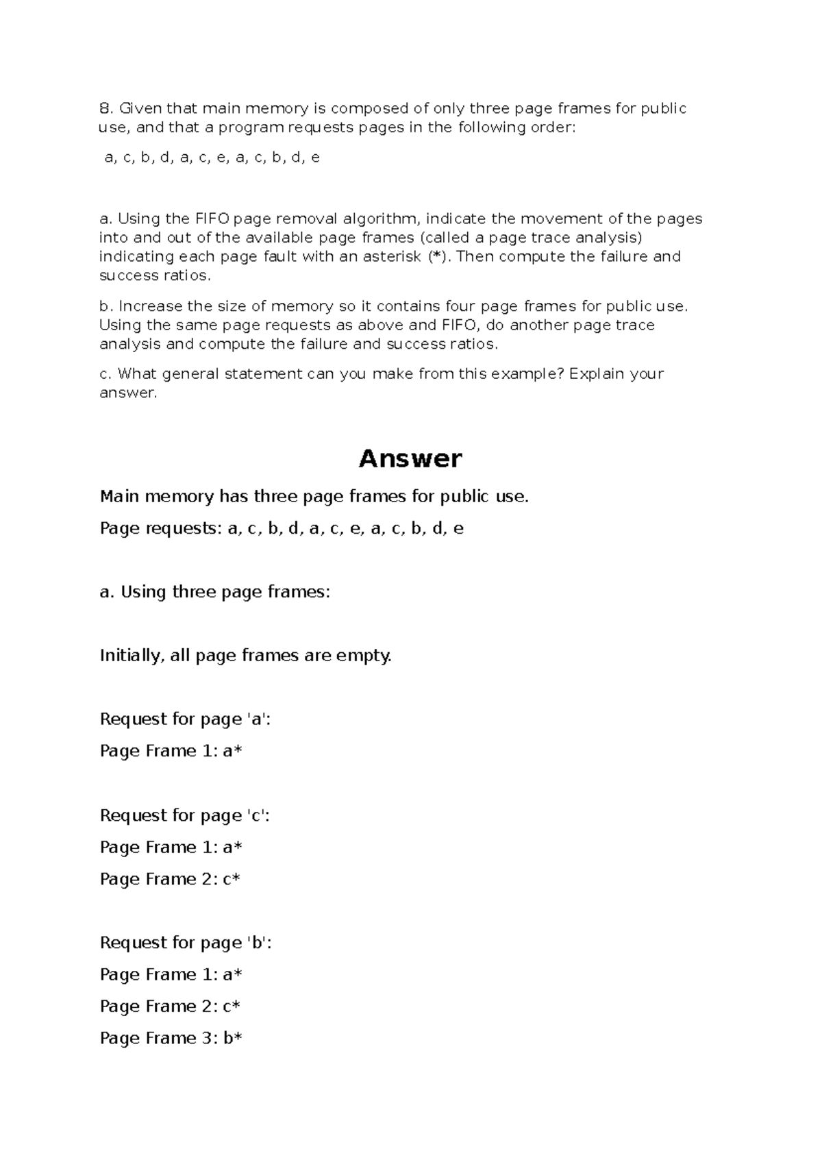 CS4448 Nguyen Tuan Anh Homework 2 - 8. Given that main memory is composed of only three page ...