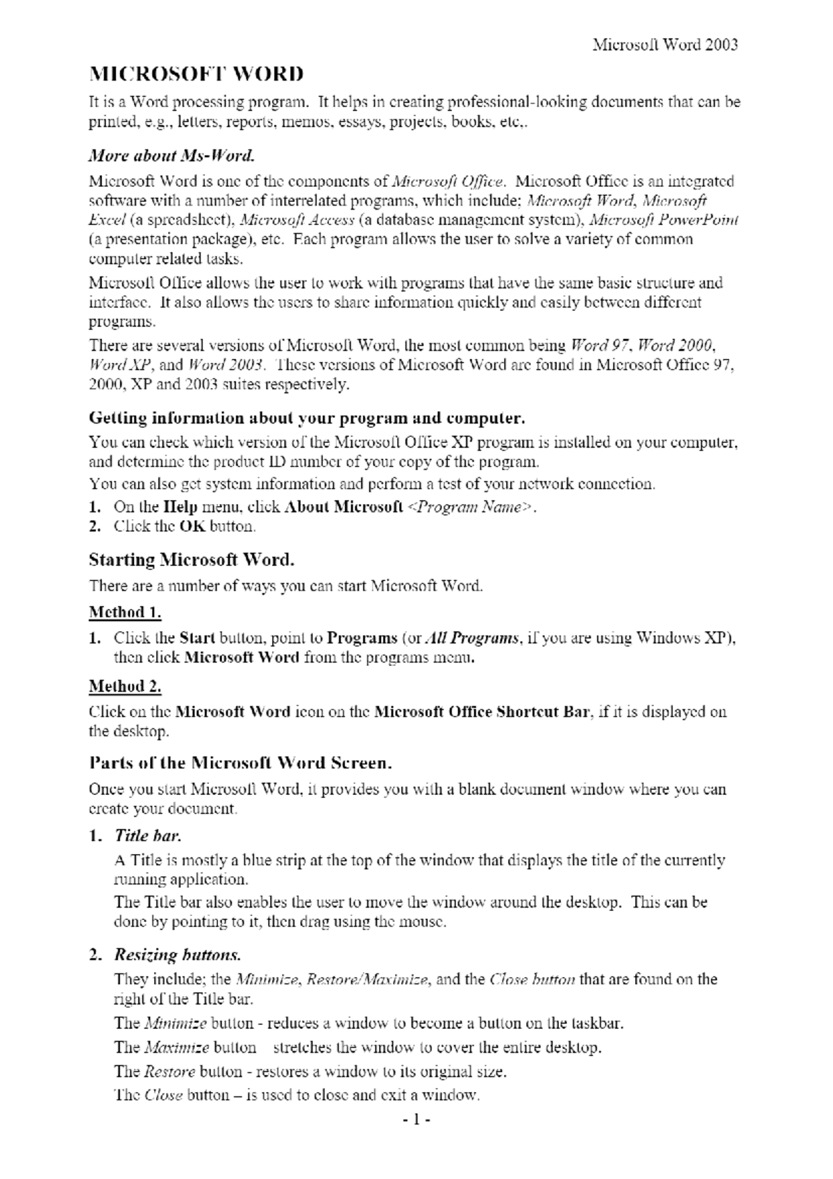 MS WORD Notes PDF – KNEC TVET Cdacc Study Materials, Revision KITS AND ...