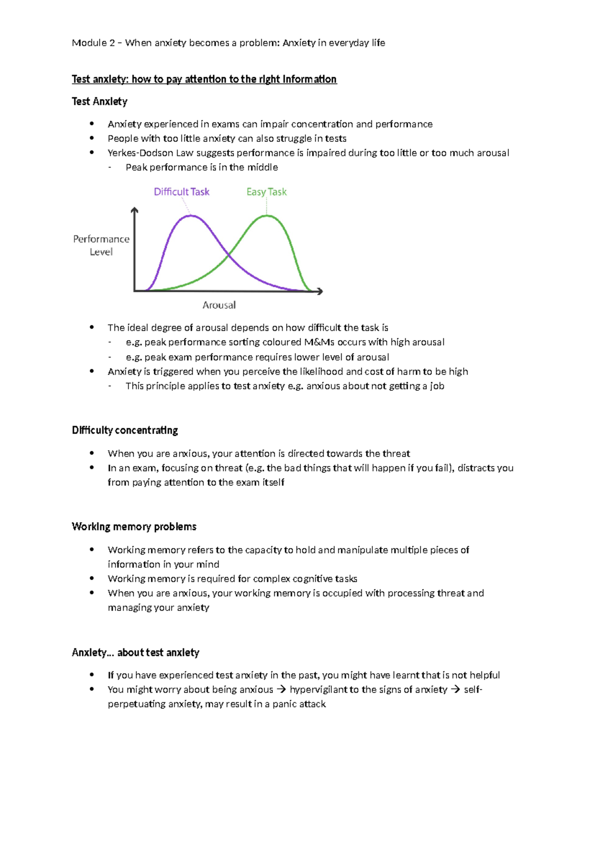 OLET1634 - Module 2 - Anxiety in everyday life - Test anxiety: how to ...