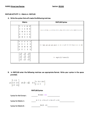 Activity 2 Applications of System of Linear Equations - Math & Physics ...