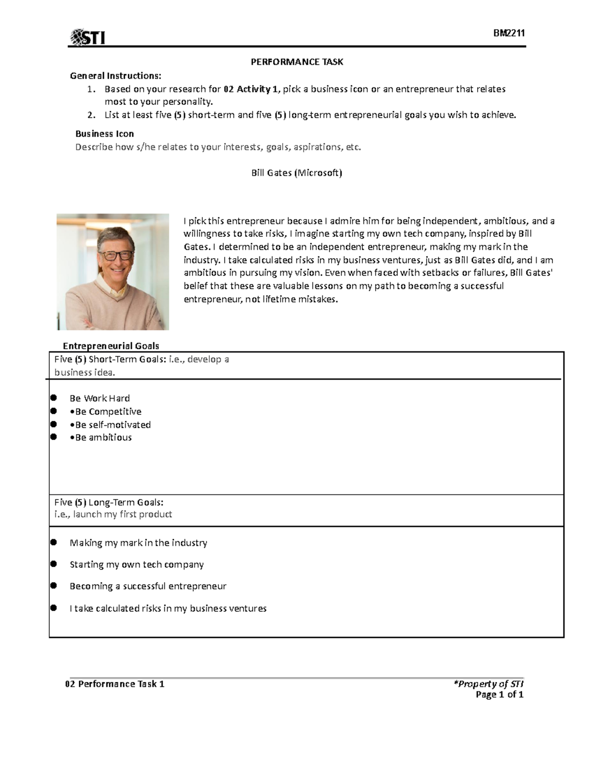 Performance Task - assign - PERFORMANCE TASK General Instructions: 1 ...