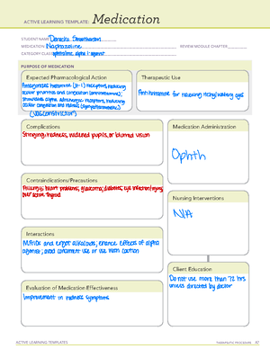 Medication Card- Warfarin - ACTIVE LEARNING TEMPLATES TherapeuTic ...