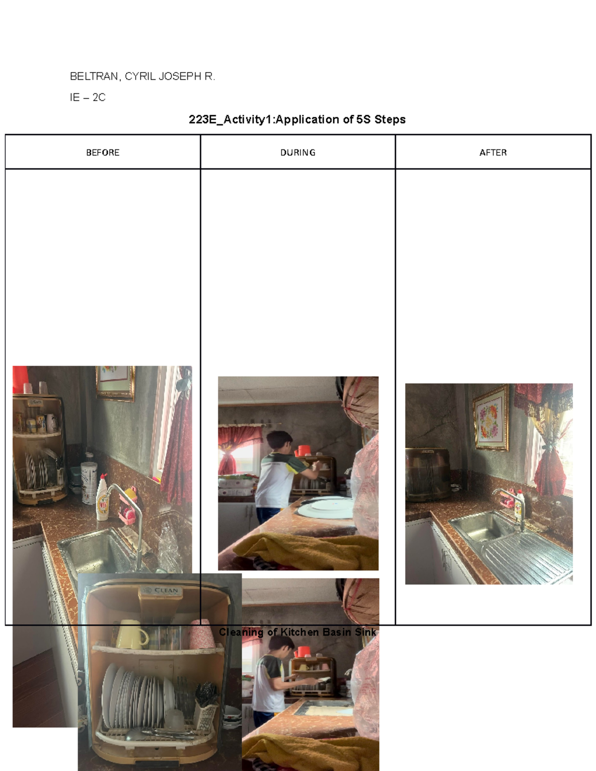 Beltran Application of 5S - BELTRAN, CYRIL JOSEPH R. IE – 2C 223E ...