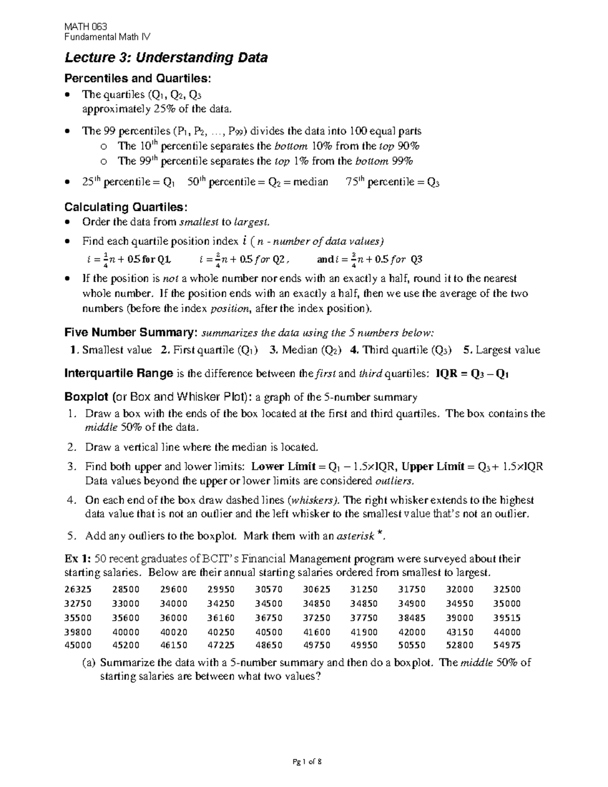 Lecture 3 MATH 063 - Winter 2021 Class (3) Keith S. - Fundamental Math ...