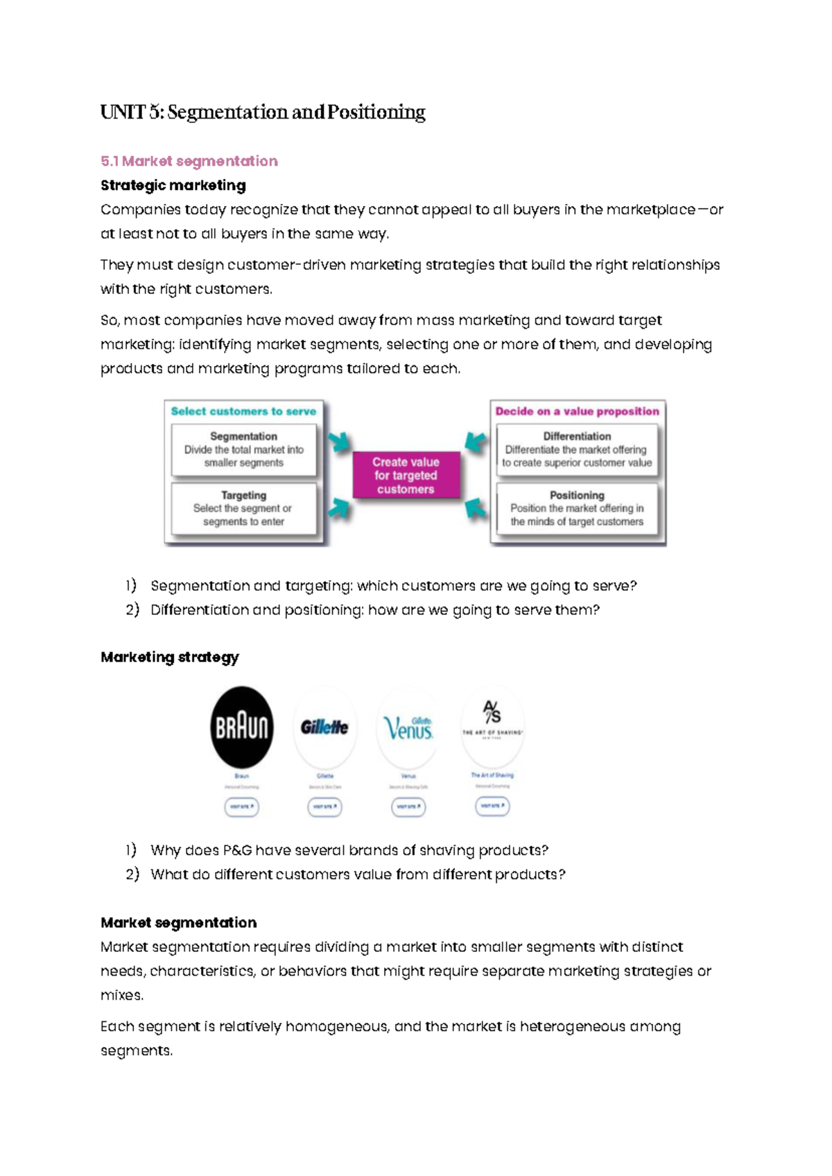 Unit 5 - Apuntes tema 5 en ingles - UNIT 5: Segmentation and ...