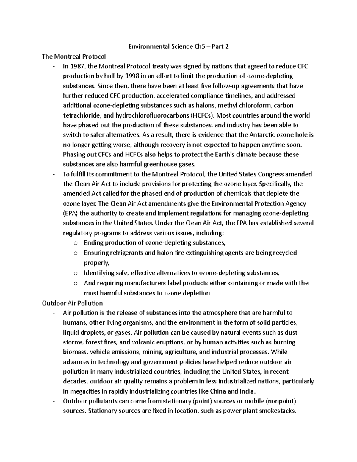 Env Science Ch5 part 2 - Environmental Science Ch5 – Part 2 The ...
