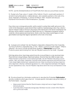 Writing 1 Ch.19. 20 - NAME Rebecca Adwan [20 points] FAH 102 Writing ...