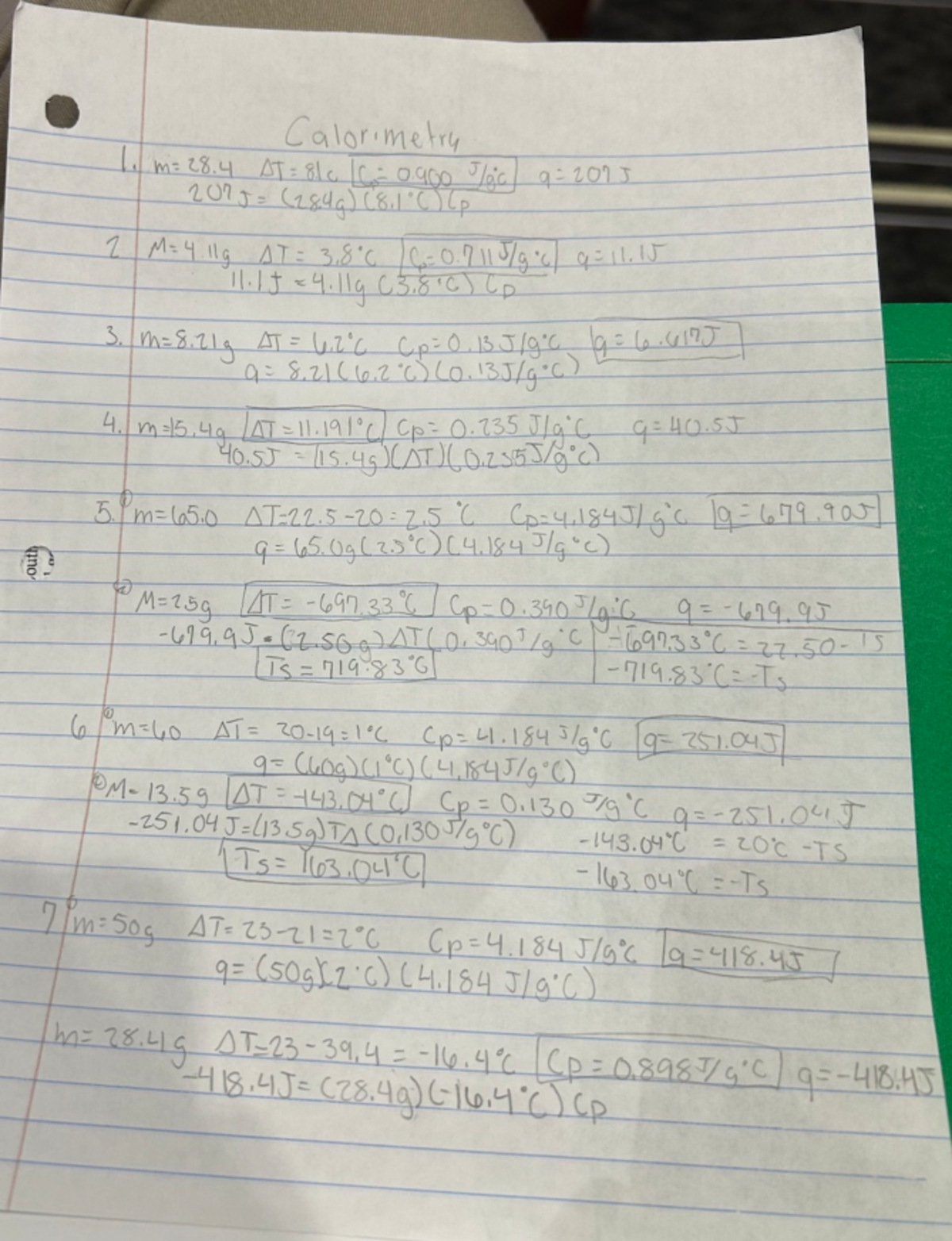 Calorimetry Practice Problems - Studocu