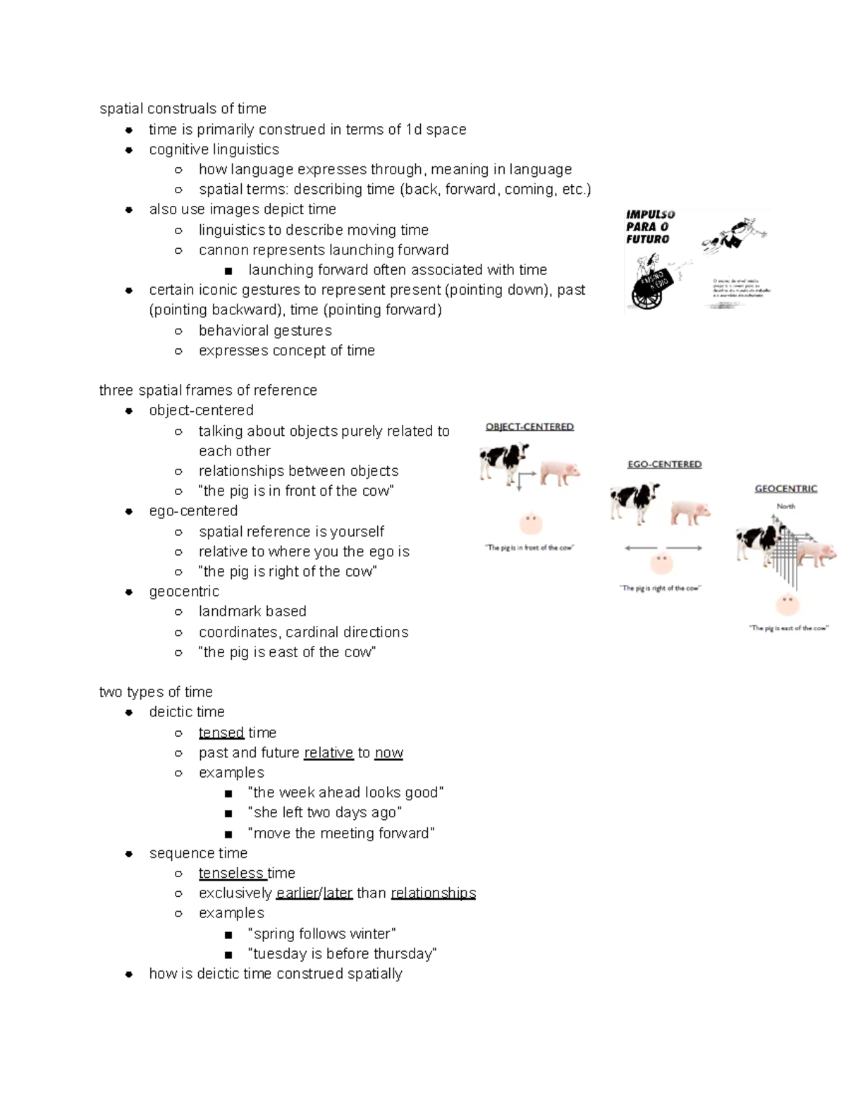 Cogs 1 Intro To Cognitive Science Lecture 12 12 Spatial Construals Of Time Time Is Primarily