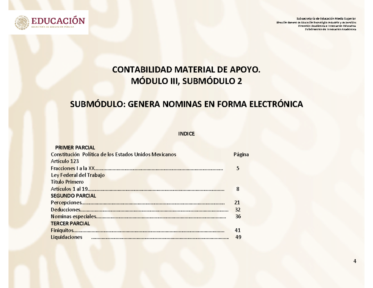 Cuadernillo M3S2 Genera Nominas - Dirección General de Educación Tecnológica Industrial y de ...