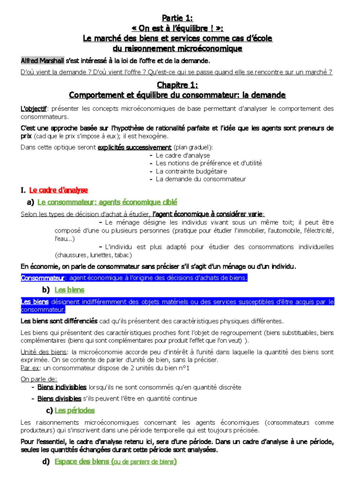 2. Partie 1 Chapitre 1 - Partie 1: « On est à l’équilibre! »: Le marché ...