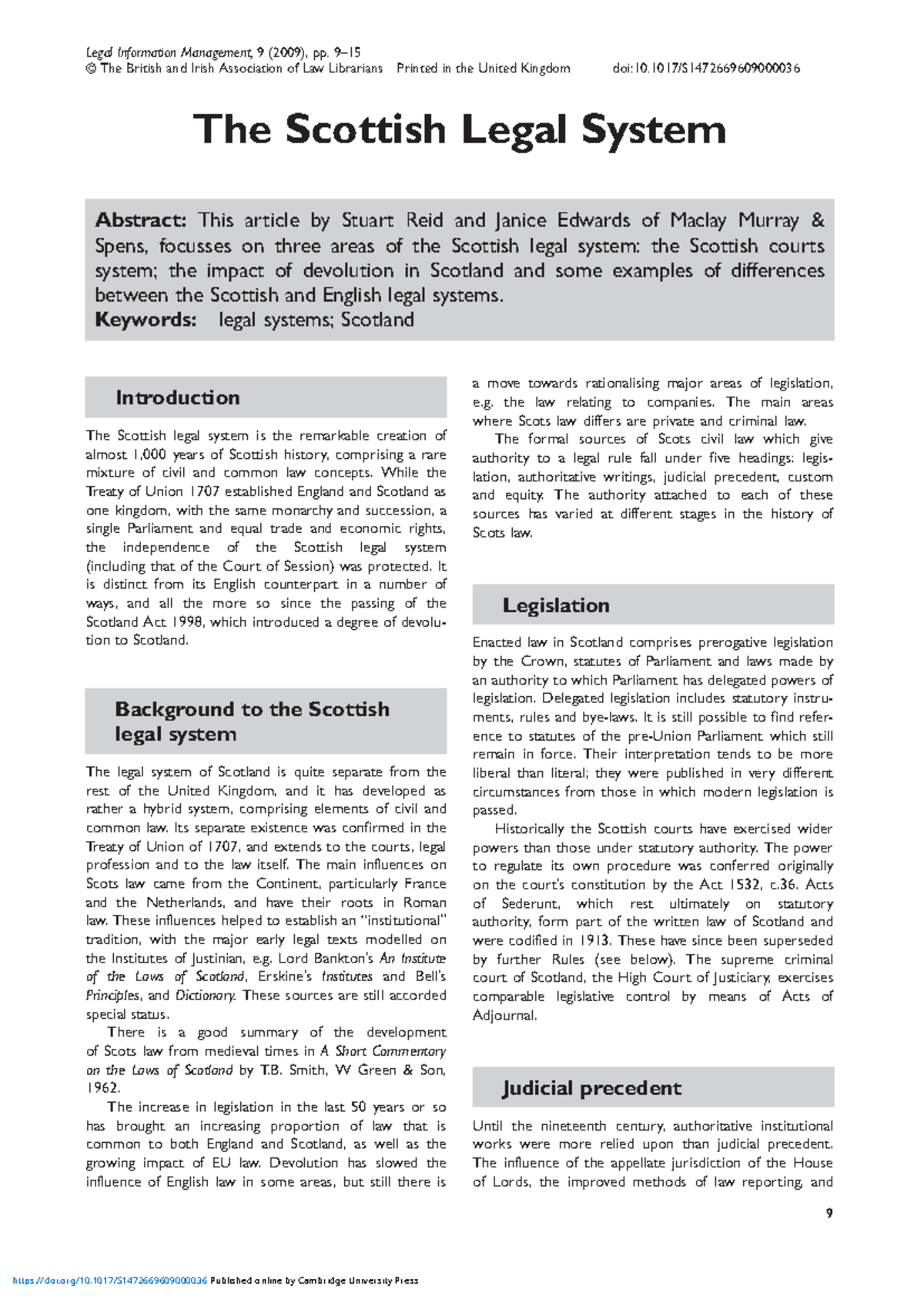 Scottish legal system this is important for the question - Legal ...