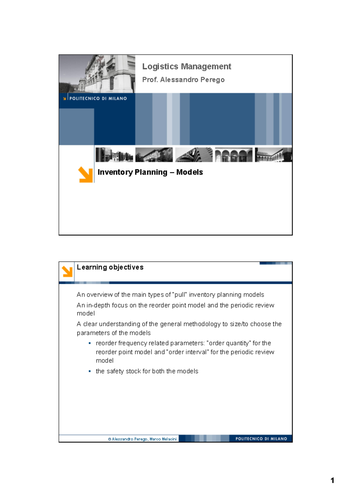 Inventory planning Models - Logistics Management - Logistics Management ...