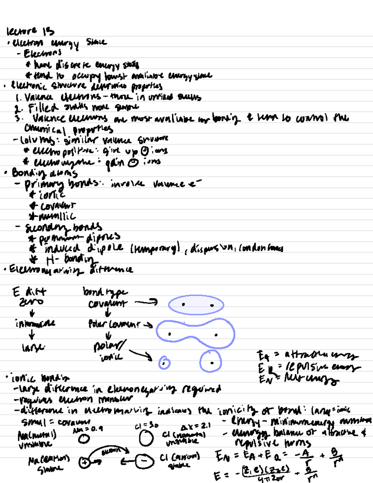 Lecture 13 notes - lecture 13 electron energy State Electrons * home ...