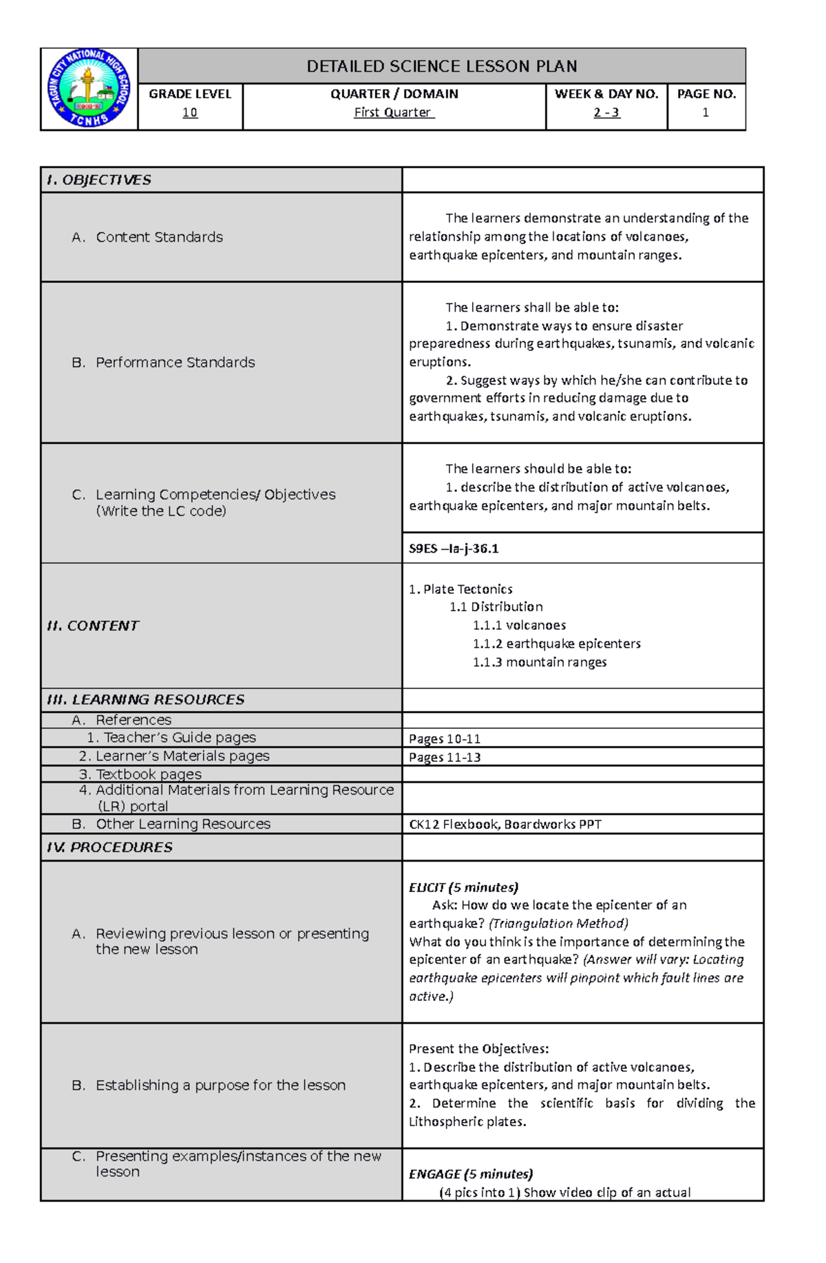 383105468 DLP 7E Lets Mark the Boundary - DETAILED SCIENCE LESSON PLAN ...