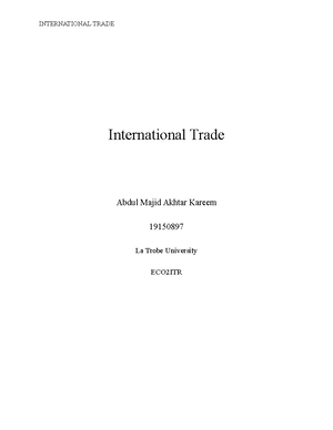 Class 1 - Activities + Solutions- World Trade and Overview - ECO2ITR ...