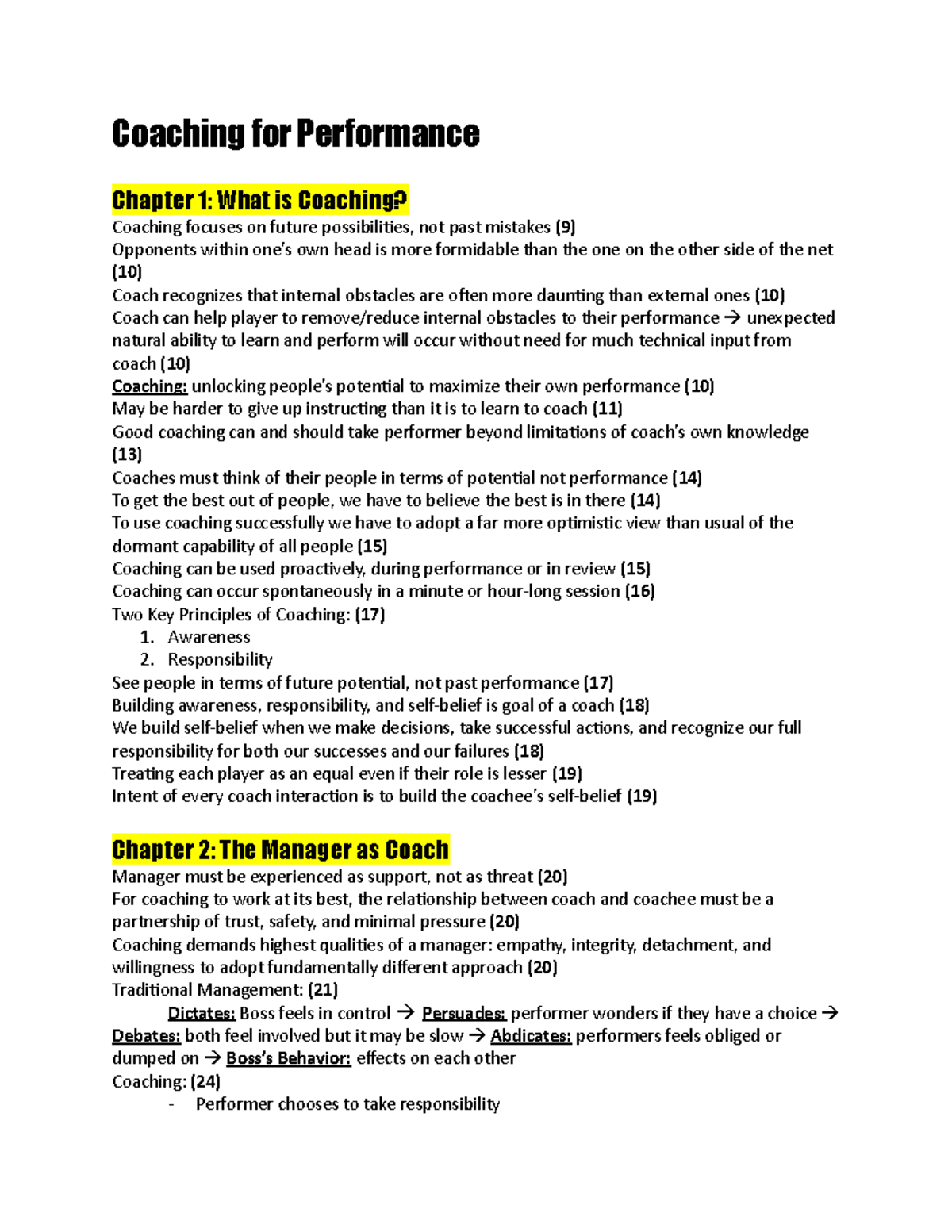Coaching for Performance Journal - Coaching for Performance Chapter 1 ...