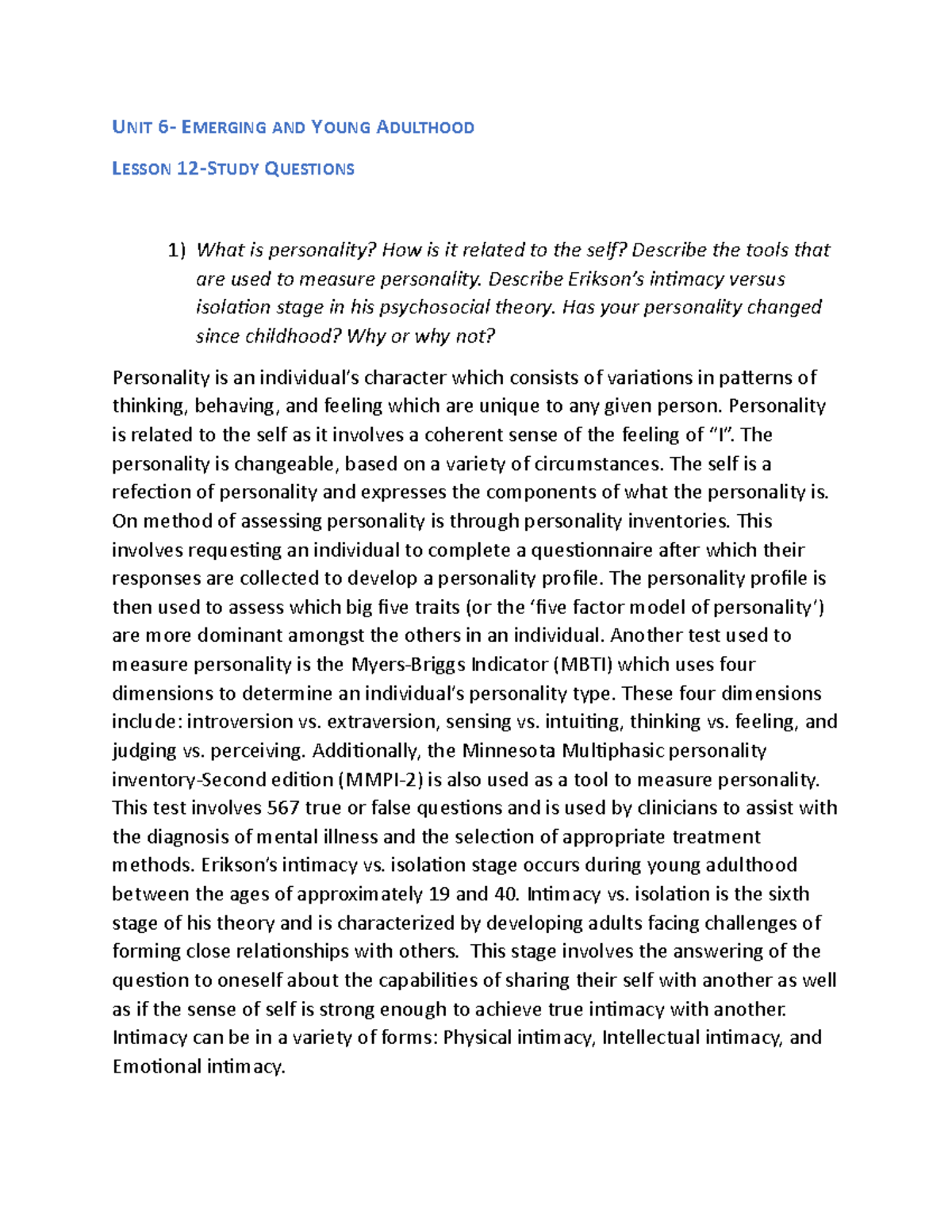 Unit 6lesson 12 - Lecture notes Unit 6 Lesson 12 - UNIT 6- EMERGING AND ...