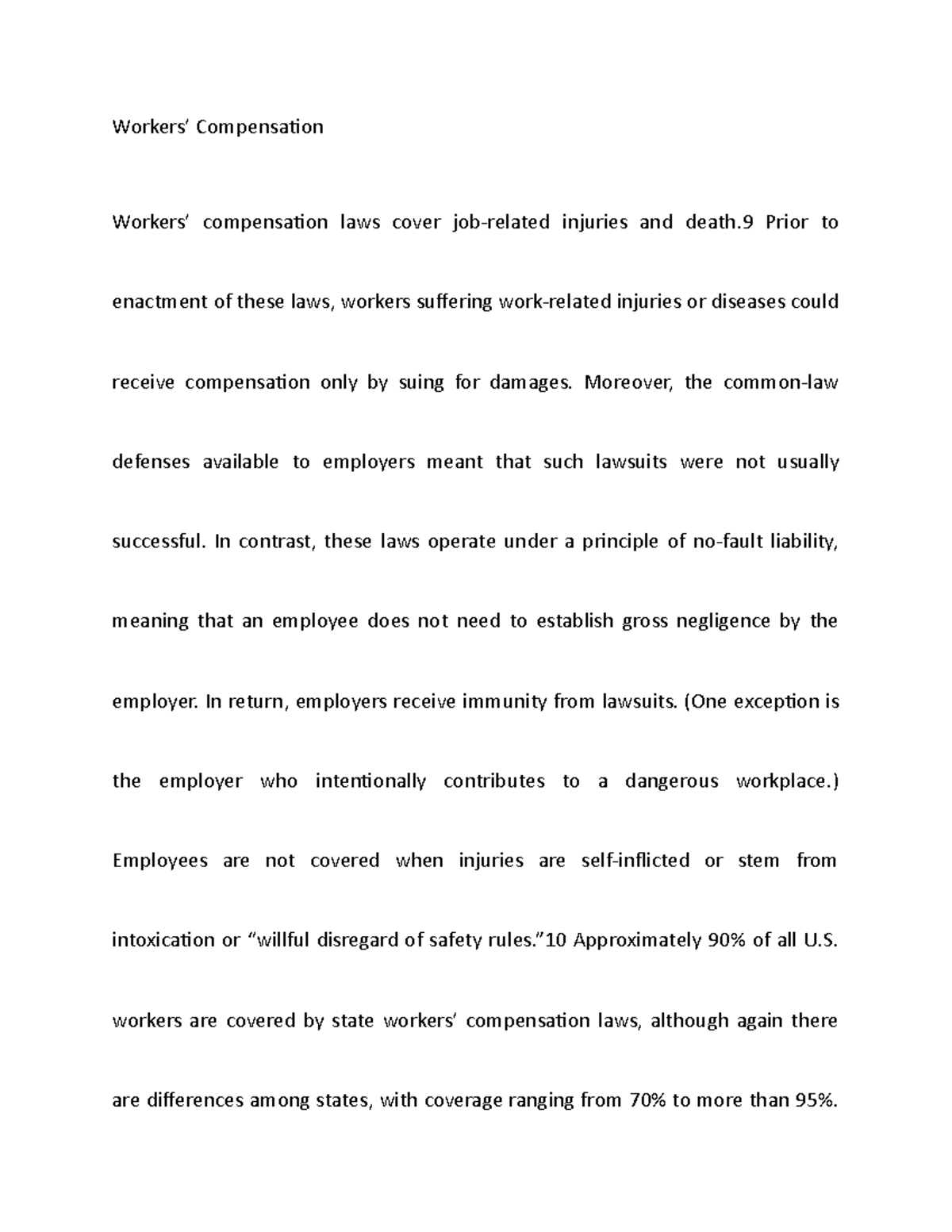 20- Workers - Workers’ Compensation Workers’ compensation laws cover ...