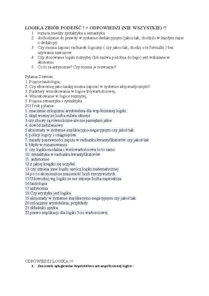 Logika - LOGIKA Język to sposób komunikowania się ludzi przy pomocy ...