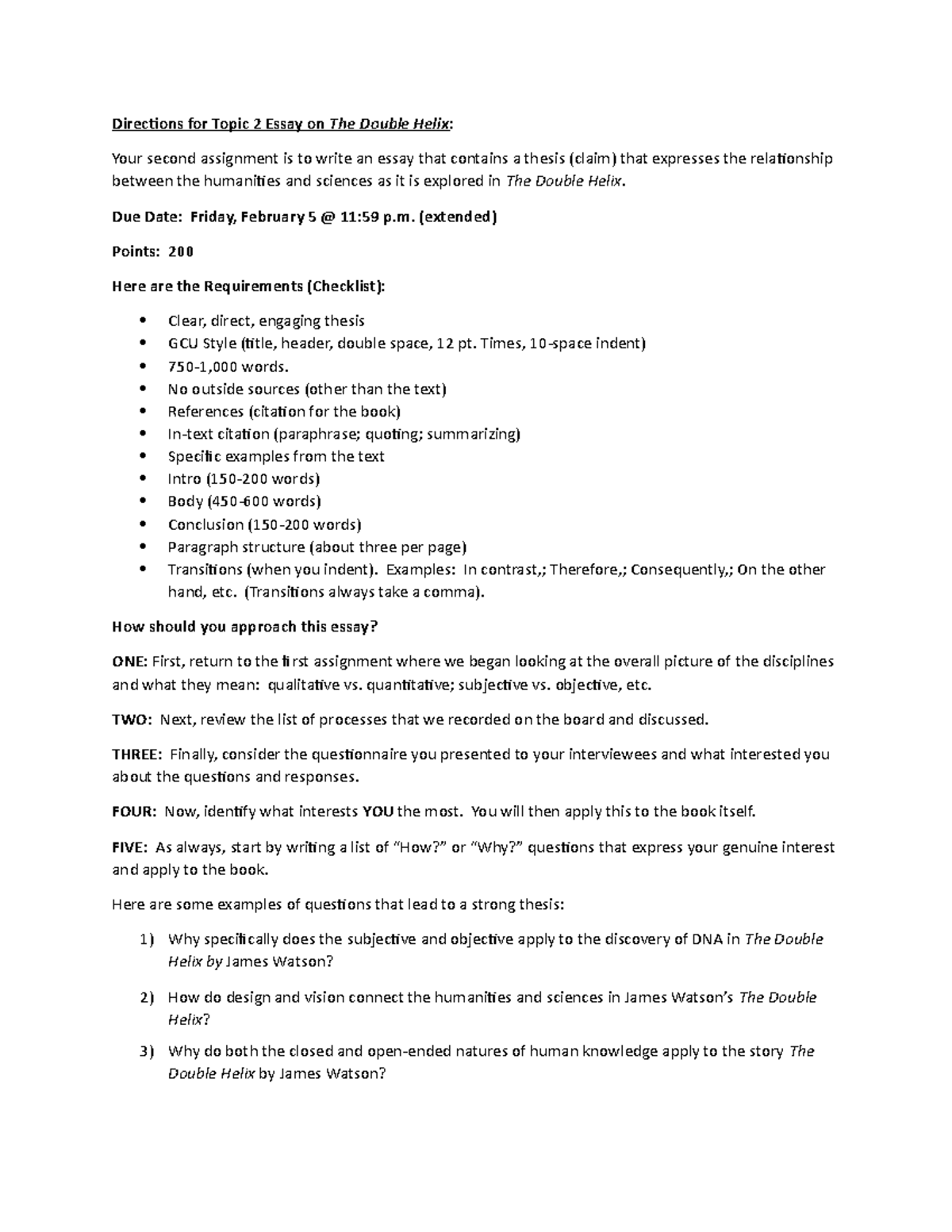 Directions for Topic 2 Essay - Directions for Topic 2 Essay on The ...