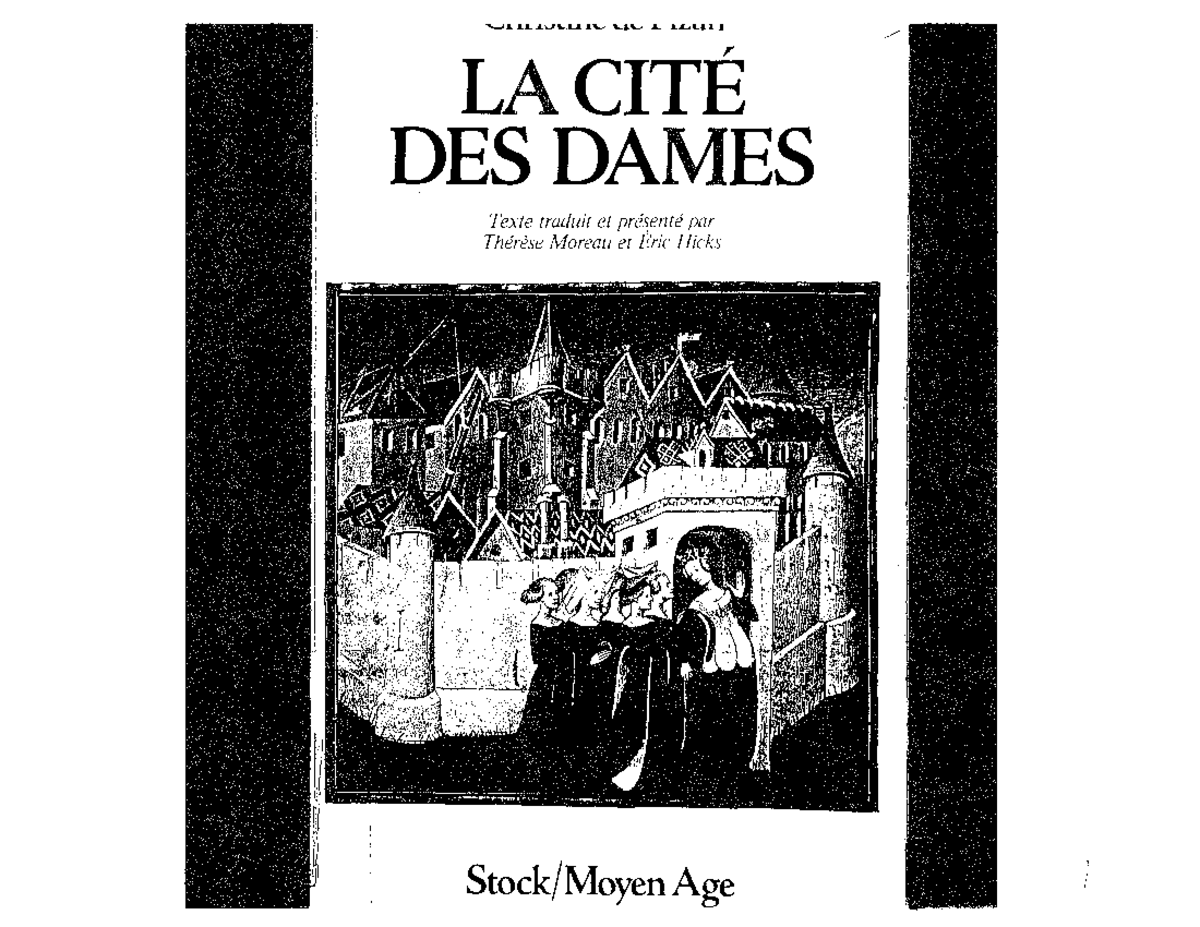 De Pizan - texte - Stock/Moyen Age Therese Moreau er Eric Hicks Texte ...