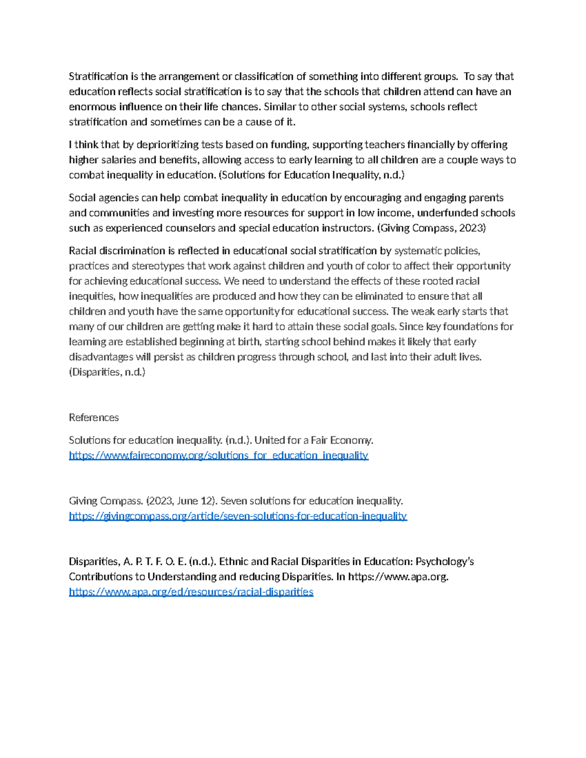 Module 6-1 Stratification is the arrangement or classification of ...