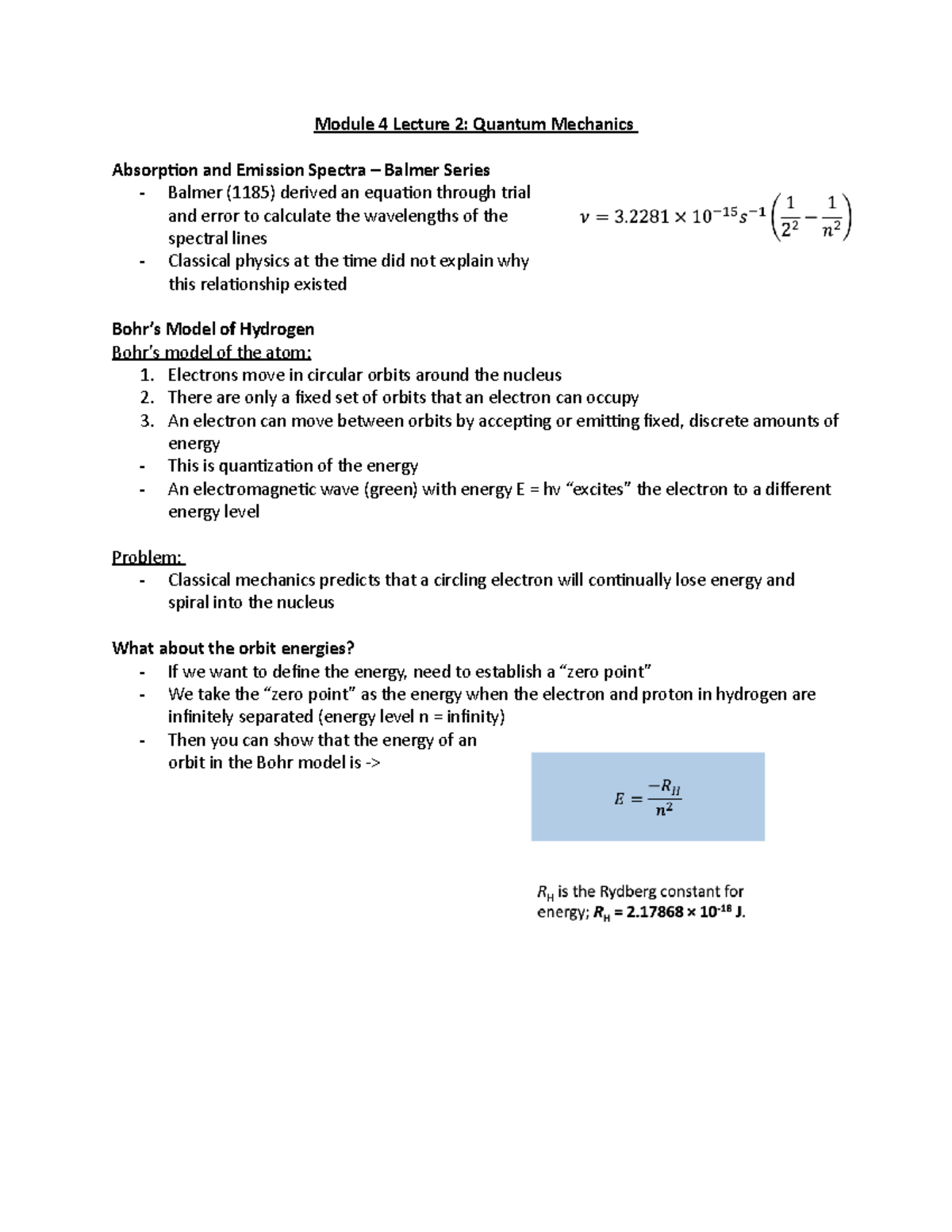 Module 4 Lecture 2 - Module 4 Lecture 2: Quantum Mechanics Absorption and Emission Spectra ...