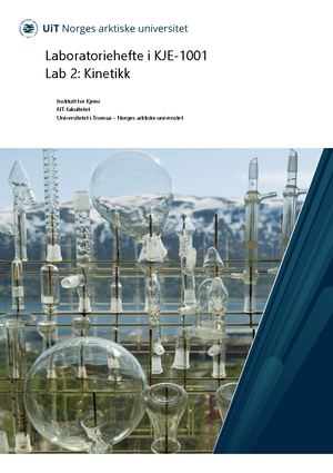 Lab2 2021 Hefte - lab - Lab 2: Kinetikk Institutt for Kjemi NT ...
