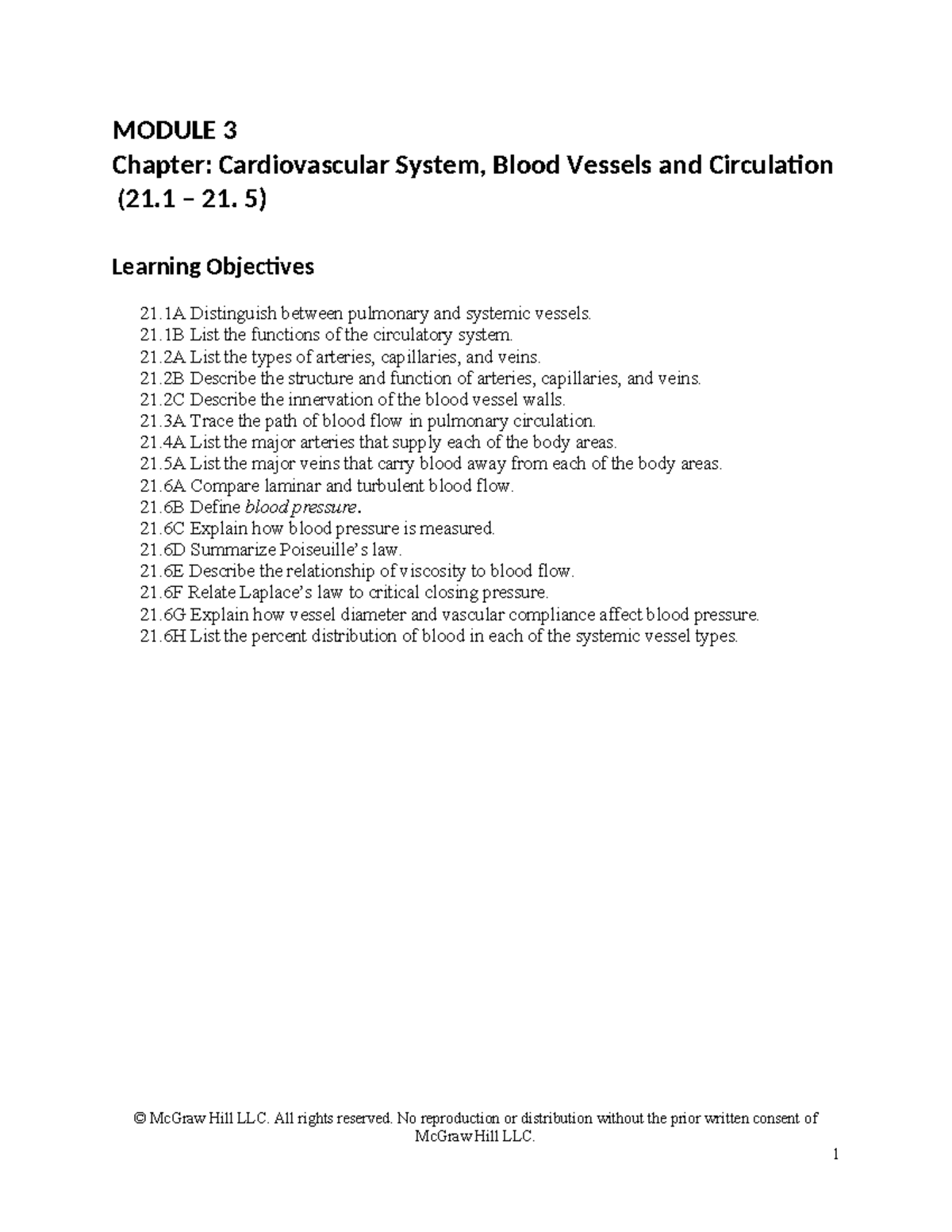 Chapters 21.1-21.5 Learning Objectives - MODULE 3 Chapter ...