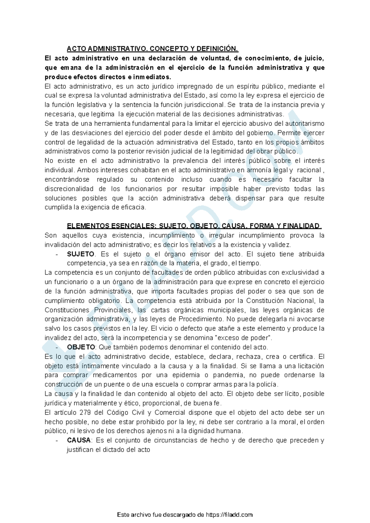 Bolilla 7 ADM - Resumen Derecho Administrativo - ACTO ADMINISTRATIVO ...